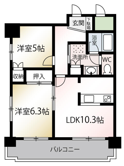 【ハトマークサイト】神奈川県横浜市青葉区荏田町の グレンハイツあざみ野101 2LDK マンション