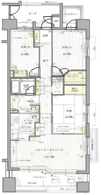 【ハトマークサイト】東京都板橋区東山町の センチュリーハイツ東山公園 803 3LDK 中古マンション