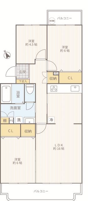 【8100.jp(ハトマル.ジェイピー)】神奈川県藤沢市遠藤の 湘南ライフタウン羽根沢第3住宅27号棟号棟 405 3LDK 中古マンション