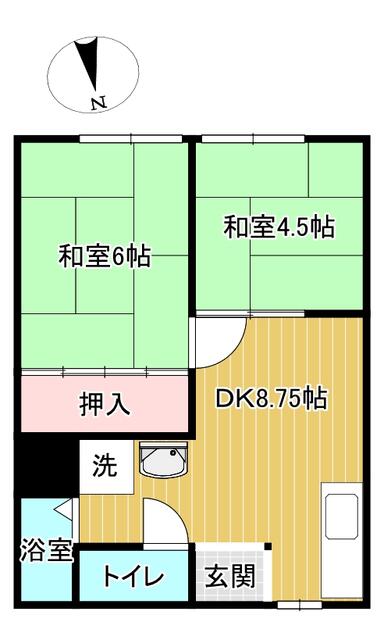 【ハトマークサイト】神奈川県小田原市久野の ハイツトモエ 105 2DK アパート