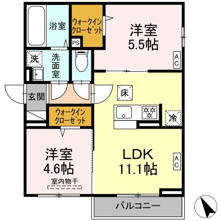 【ハトマークサイト】神奈川県川崎市多摩区宿河原6丁目の DPaina宿河原6（ダイワリビング）105 2LDK アパート