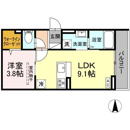 【ハトマークサイト】神奈川県川崎市中原区小杉御殿町2丁目の DPaina小杉陣屋町Ⅱ（ダイワリビング）301 1LDK アパート