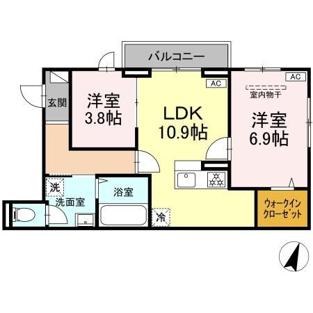 【ハトマークサイト】神奈川県横浜市青葉区市ケ尾町の DPaina市ヶ尾町（ダイワリビング）202 2LDK アパート