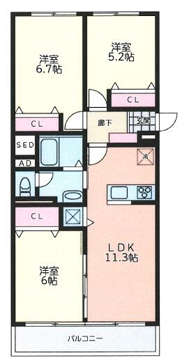 【ハトマークサイト神奈川】神奈川県横浜市戸塚区俣野町の 県ドリームハイツ11号棟 305 3LDK 中古マンション