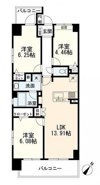 【ハトマークサイト】神奈川県横浜市神奈川区子安通3丁目の クリオ新子安六番館801 3LDK 中古マンション