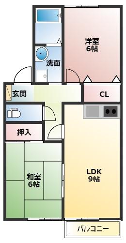 【ハトマークサイト】新潟県新潟市東区下場本町の メゾンドフレールB103 2LDK アパート