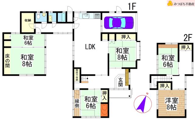 【ハトマークサイト】富山県富山市下堀の 6LDK 中古一戸建