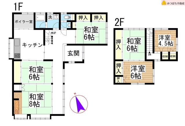 【ハトマークサイト】富山県富山市犬島新町1丁目の 6DK 中古一戸建