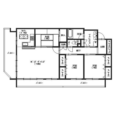 【8100.jp(ハトマル.ジェイピー)】石川県金沢市泉が丘2丁目の サーパス泉が丘通り2F 3LDK 中古マンション