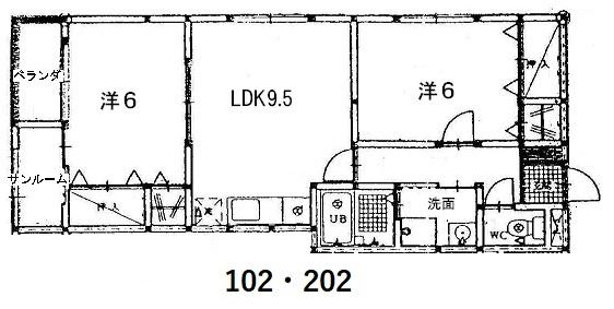 【ハトマークサイト】石川県金沢市米泉町8丁目の リジェール102 2LDK アパート