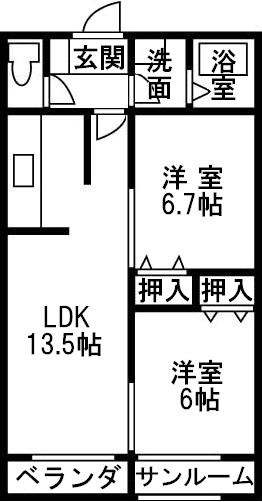 【8100.jp(ハトマル.ジェイピー)】石川県野々市市徳用1丁目の プレステージ365302号室 2LDK マンション