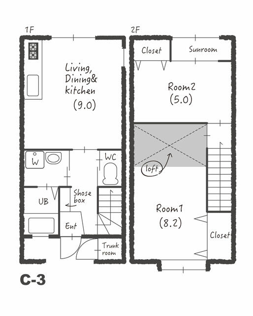【ハトマークサイト】石川県加賀市別所町4丁目の イーストサイドC 2LDK アパート