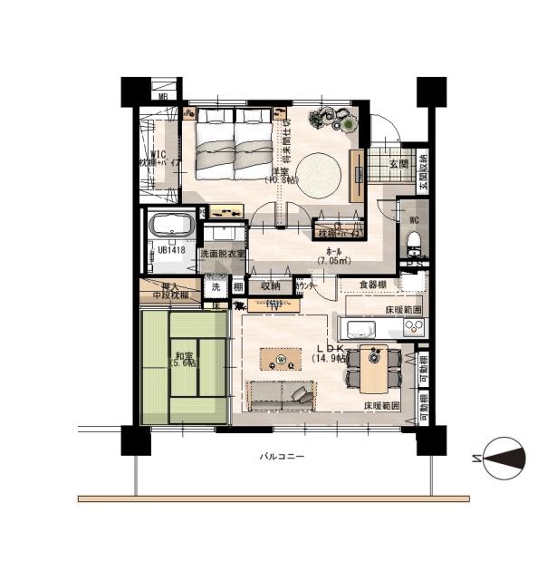 【ハトマークサイト】石川県金沢市泉本町4丁目の グランネスル泉本町505 2LDK 中古マンション