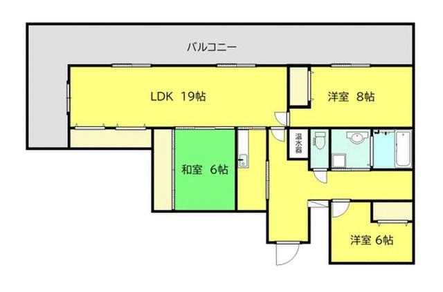 【ハトマークサイト】福井県福井市高木1丁目の ロアール高木606 3LDK マンション