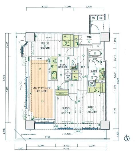 【ハトマークサイト】山梨県甲府市中央1丁目の デュオヒルズ甲府304 3LDK 中古マンション
