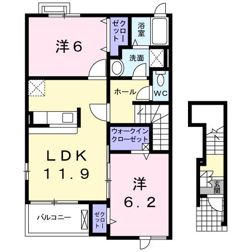【ハトマークサイト】長野県長野市篠ノ井東福寺の ブリッサ宮A201 2LDK アパート