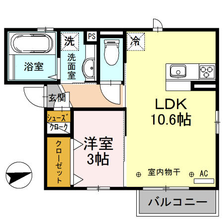 【ハトマークサイト】長野県長野市稲里町中央2丁目の テソロ201 1LDK アパート