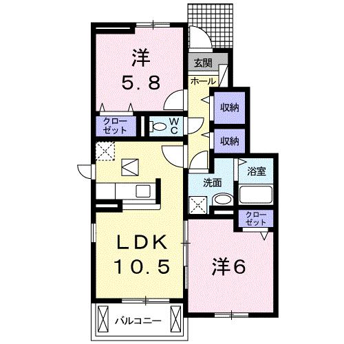 【ハトマークサイト】長野県長野市松代町東条の アロージョ・フロレスタ102 2LDK アパート