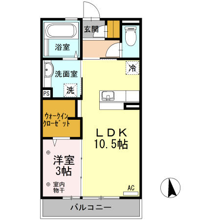 【ハトマークサイト】長野県長野市下氷鉋1丁目の レイシスボッシェ302 1LDK アパート