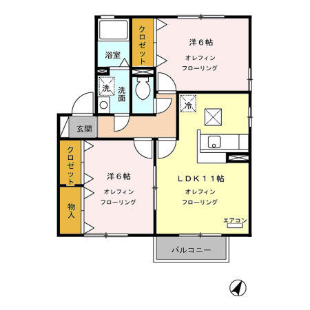 【ハトマークサイト】長野県千曲市上山田温泉4丁目の ロランジュ千曲B101 2LDK アパート