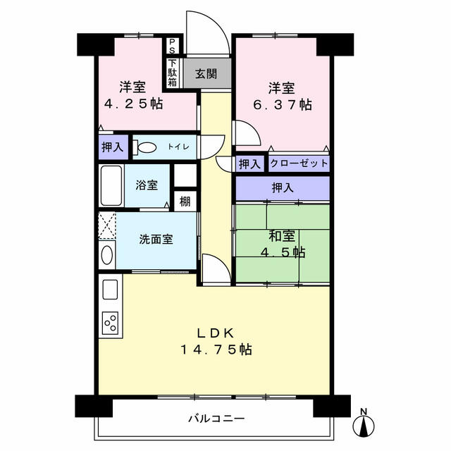 【ハトマークサイト】静岡県浜松市中央区文丘町の プレシアスタウン和地山公園209 3LDK 中古マンション