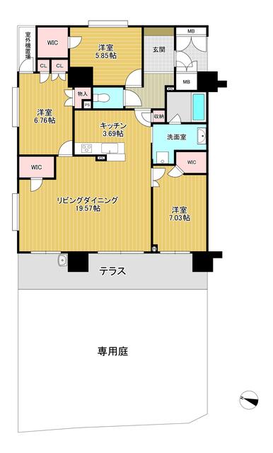 【ハトマークサイト】静岡県藤枝市南駿河台6丁目の エンブルヒルズ駿河台101 3LDK 中古マンション