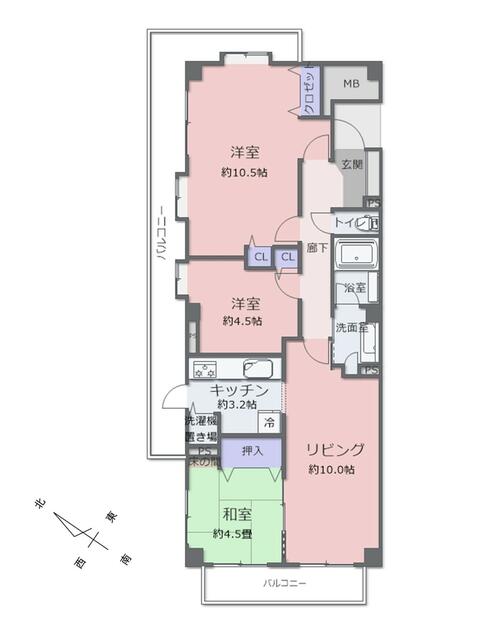 【ハトマークサイト】静岡県静岡市葵区上足洗4丁目の メゾン・フィオーレ上足洗301 3LDK 中古マンション