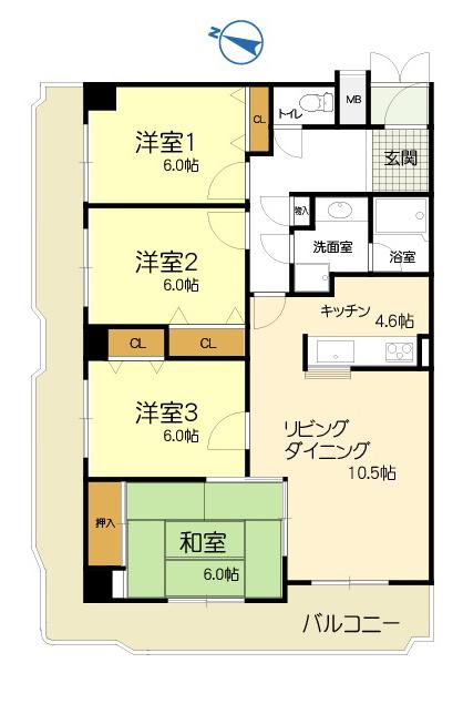 【ハトマークサイト】静岡県三島市萩の ビューネ芙蓉館105 4LDK 中古マンション