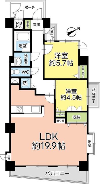 【ハトマークサイト】静岡県静岡市葵区宮前町の ライオンズマンション柚木407 2LDK 中古マンション