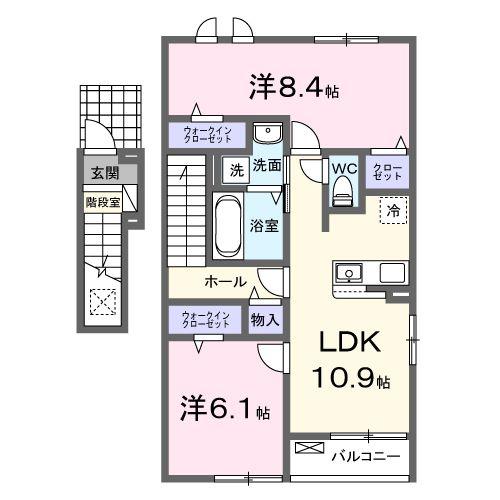 【ハトマークサイト】静岡県沼津市岡宮の サニー・ベル201 2LDK アパート
