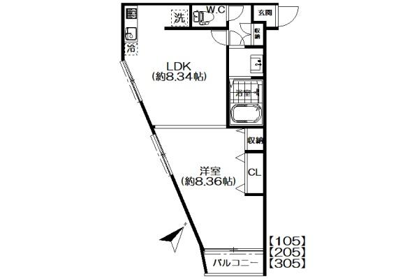 【ハトマークサイト】静岡県熱海市中央町の 東海マンション205 1LDK アパート