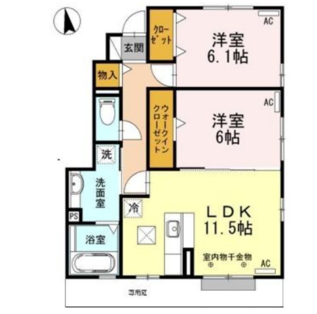 【ハトマークサイト】静岡県浜松市中央区住吉3丁目の 棒屋第9住吉ハイツB101 2LDK アパート