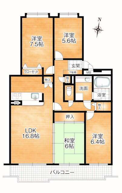 【ハトマークサイト】愛知県春日井市旭町2丁目の プリンスハイツ勝川303 4LDK 中古マンション