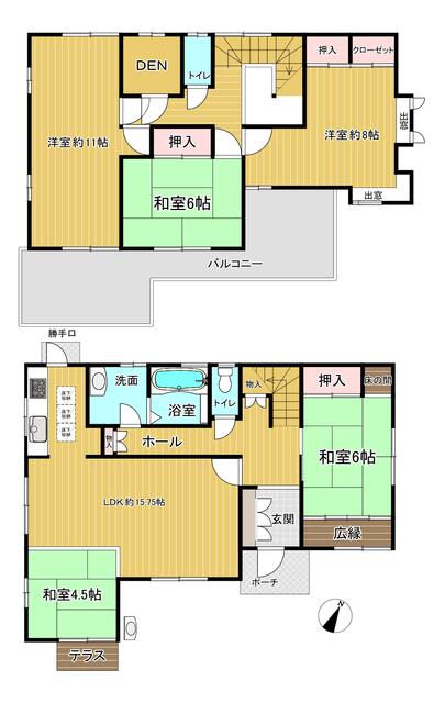 【ハトマークサイト】愛知県瀬戸市上之山町3丁目の 5SLDK 中古一戸建