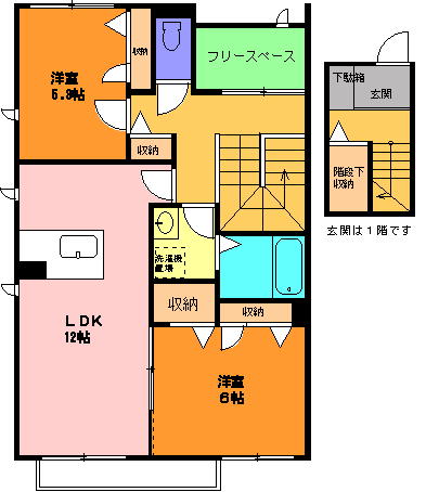 【ハトマークサイト】愛知県豊橋市牛川町字中郷の グライヒハイト202 2LDK アパート