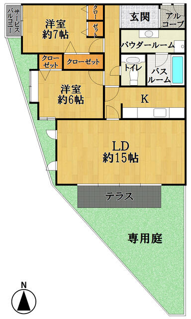 【ハトマークサイト】愛知県名古屋市昭和区広路町字梅園の パークハウスガーデン梅園南館 101 2LDK マンション