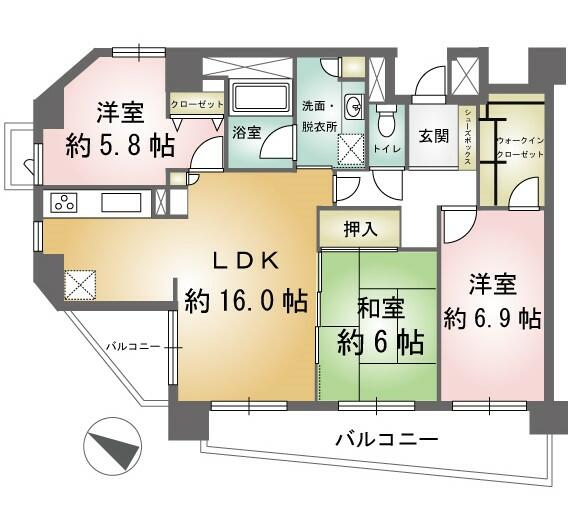 【ハトマークサイト】愛知県一宮市新生4丁目の リネット新生 701 3LDK 中古マンション