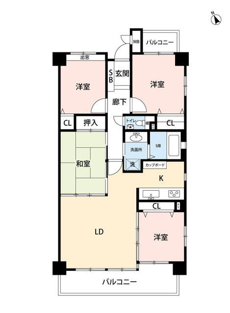 【ハトマークサイト】熊本県熊本市東区健軍本町の ニューフレックス健軍本町 3LDK 中古マンション