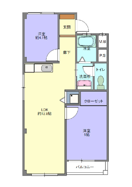 【ハトマークサイト】愛知県名古屋市名東区明が丘の 藤が丘コーポラス301 2LDK マンション