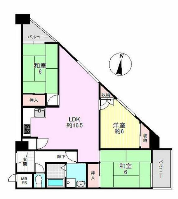 【ハトマークサイト】大阪府大阪市西区立売堀5丁目の プライムハイツ阿波座 506 3LDK 中古マンション