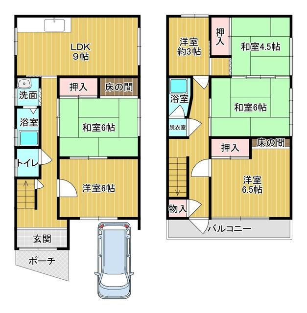 【ハトマークサイト】大阪府東大阪市六万寺町1丁目の 6LDK 中古一戸建