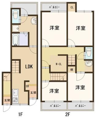 【ハトさん（ハトマーク東京不動産）】大阪府大阪市此花区梅香2丁目の 梅香2丁目ハウス 101 4LDK アパート