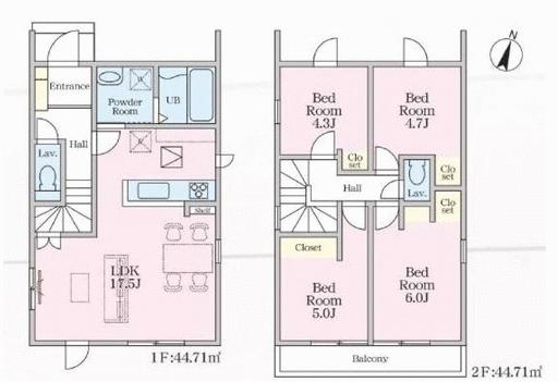 【ハトマークサイト】大阪府枚方市甲斐田町の 枚方市甲斐田町新築一戸建住宅1号地 4LDK 新築一戸建