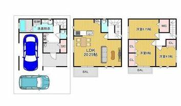 【ハトマークサイト神奈川】大阪府門真市舟田町の 門真市舟田町 新築一戸建住宅 3SLDK 新築一戸建