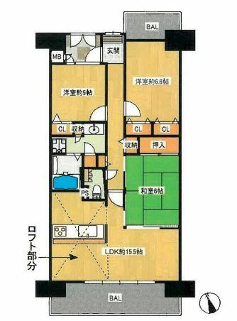 【ハトマークサイト愛媛】大阪府枚方市伊加賀西町の リバティパーク枚方G棟 - 3LDK 中古マンション