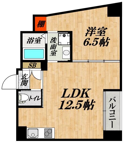 【ハトマークサイト】大阪府大阪市天王寺区堂ケ芝1丁目の b．DOUGASHIBA 501 1LDK 事務所