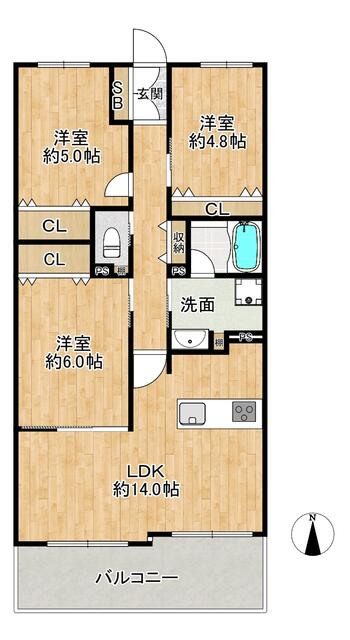 【ハトマークサイト】大阪府大阪市鶴見区諸口3丁目の コスモ鶴見緑地 3LDK 中古マンション