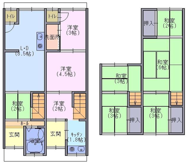 【ハトマークサイト福井】大阪府大阪市西成区天下茶屋1丁目の 9LDK 中古一戸建