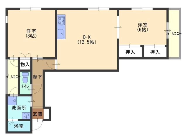 【ハトマークサイト】兵庫県尼崎市大庄西町1丁目の 武田ビル201 2LDK マンション