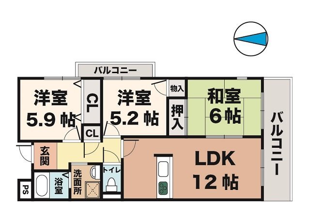 【ハトマークサイト】兵庫県神戸市西区竜が岡4丁目の マウンティン・ツー101 3LDK マンション
